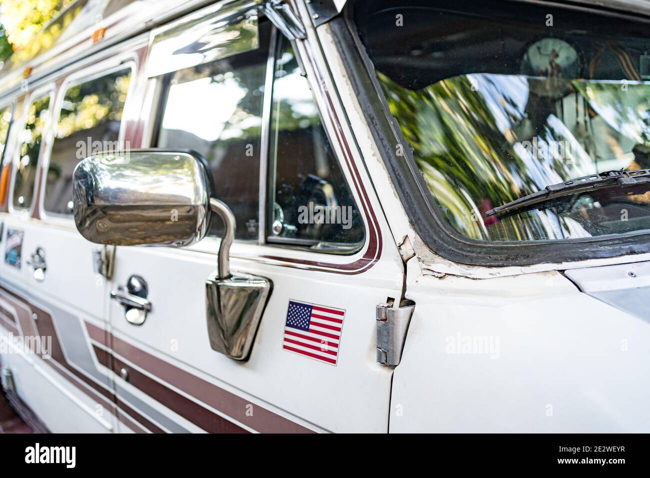 Old Retro Bus. Rough Metal Surface Texture. Vintage Car Bus Stock Photo ...