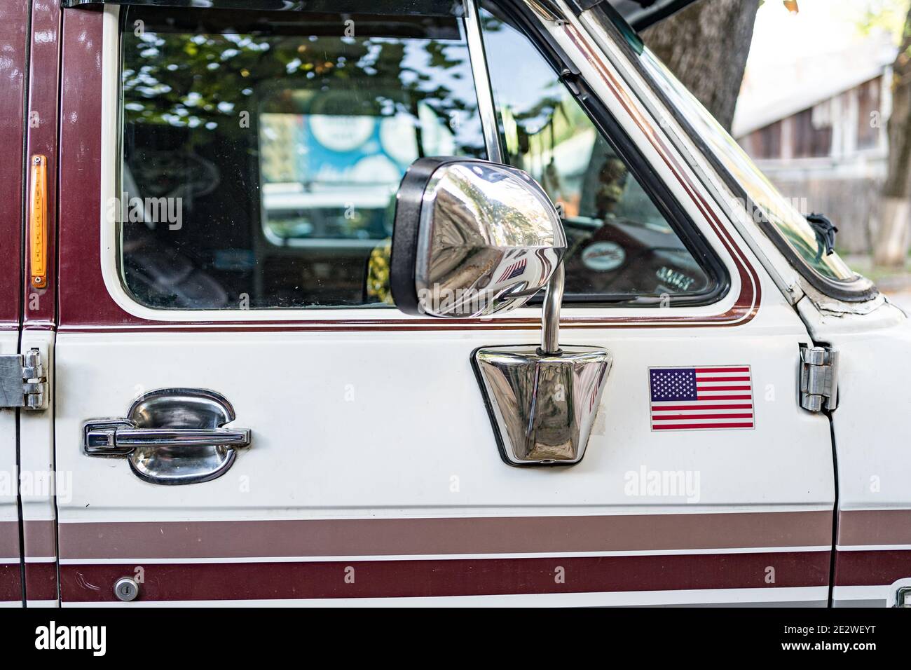 Old Retro Bus. Rough Metal Surface Texture. Vintage Car Bus Stock Photo ...