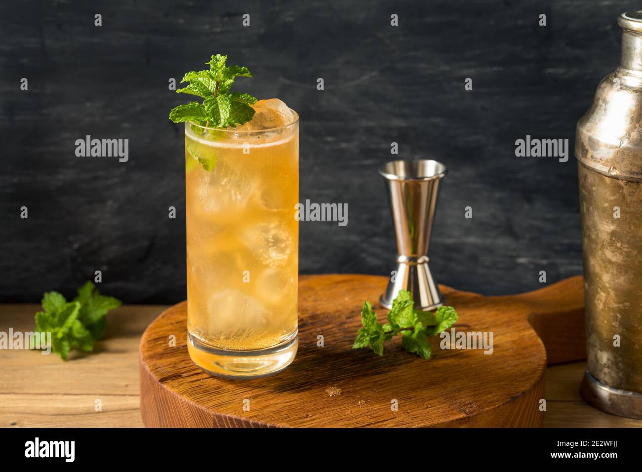 Boozy Alcoholic Suffering Bourbon Cocktail with Lime and Ginger Beer ...