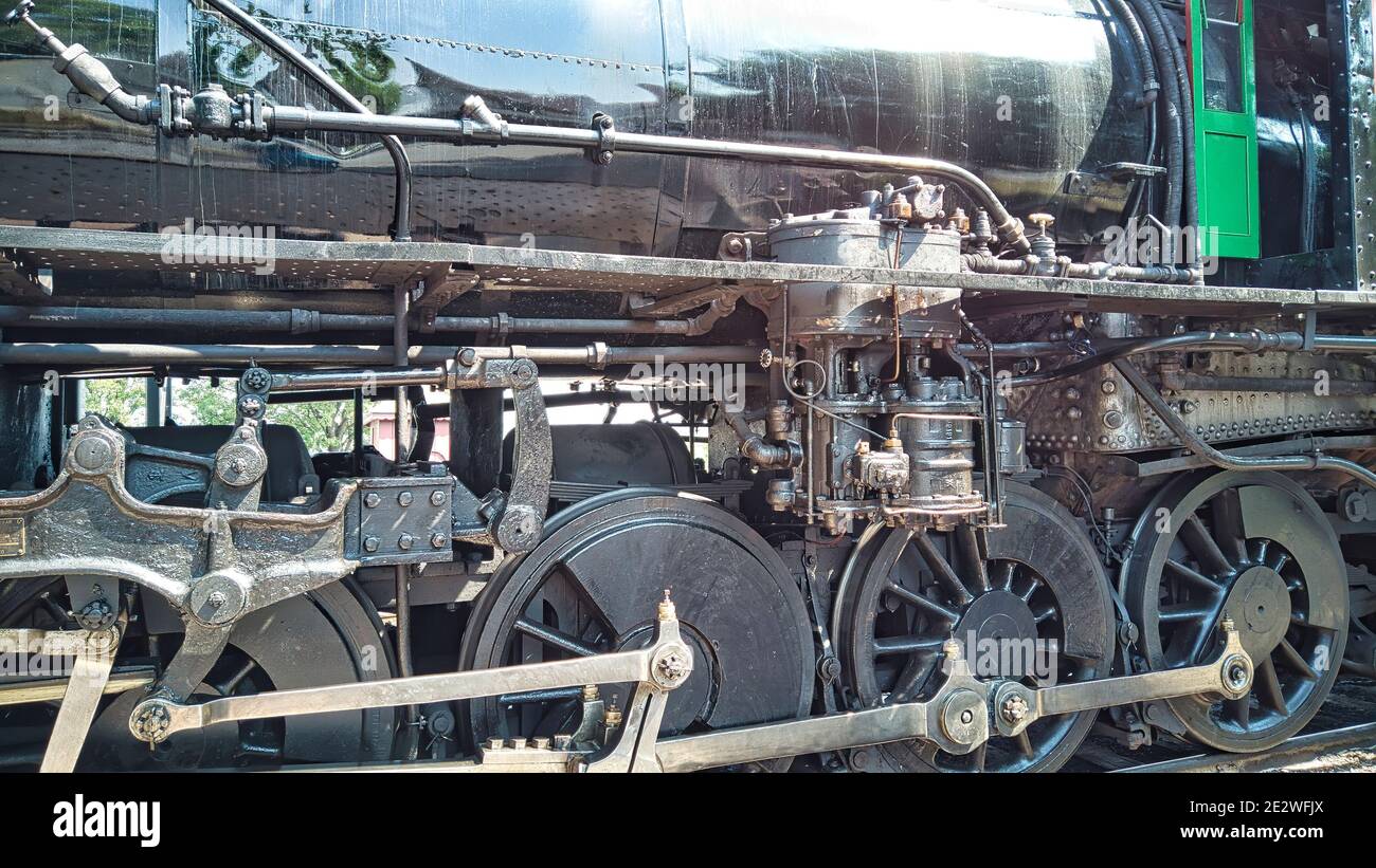 Restored Steam Engine Drive Gear Black Greased and Shiny Stock Photo ...