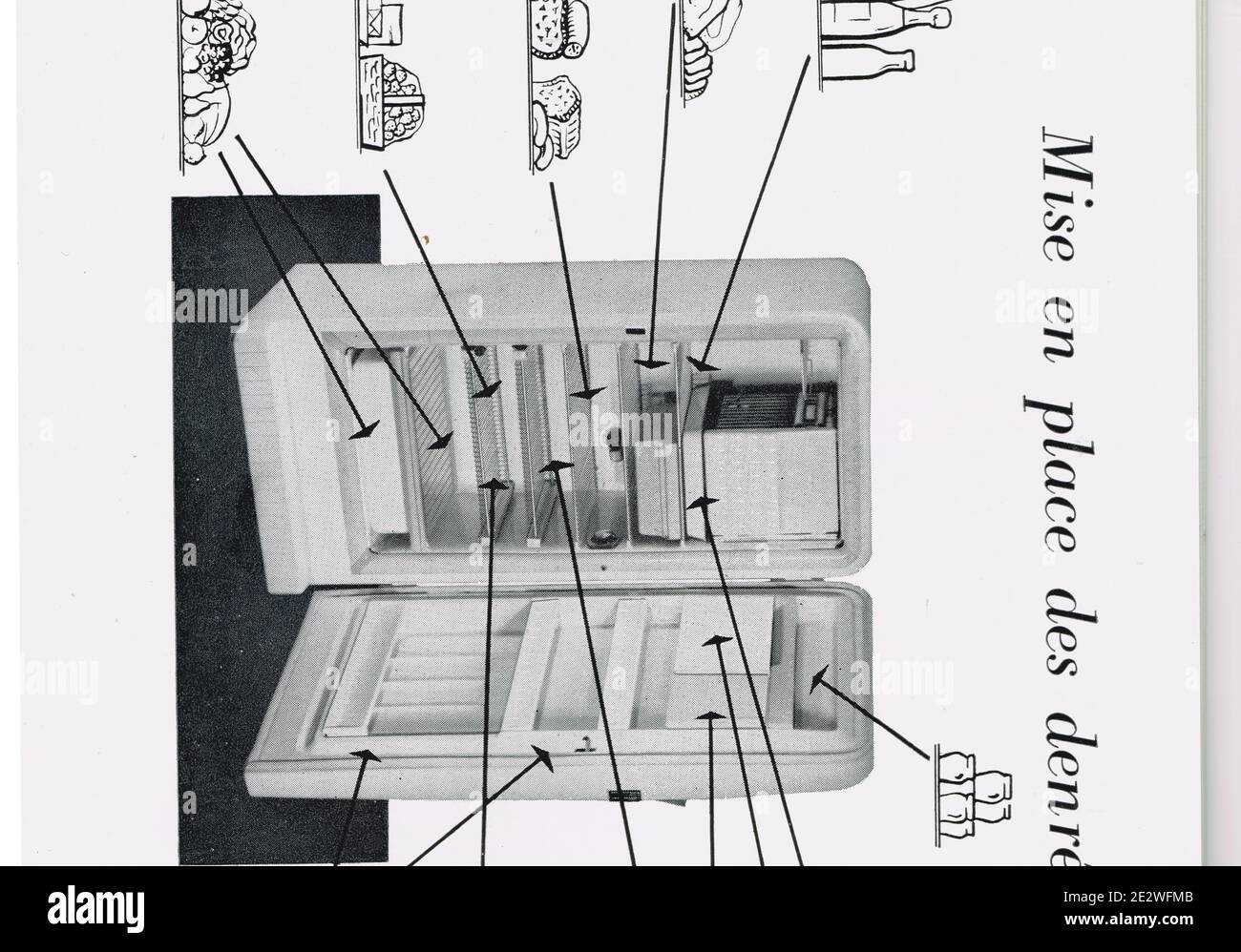Technical document, Frigidaire fridge, France, 1957 Stock Photo - Alamy