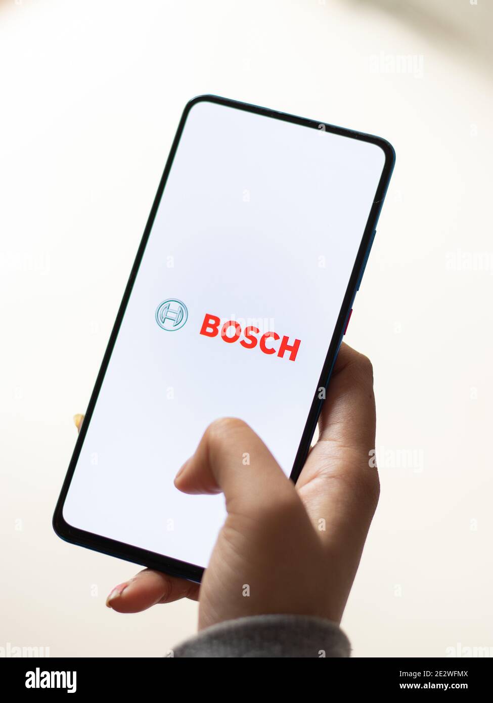 Assam, india - January 15, 2020 : Bosch logo on phone screen stock ...