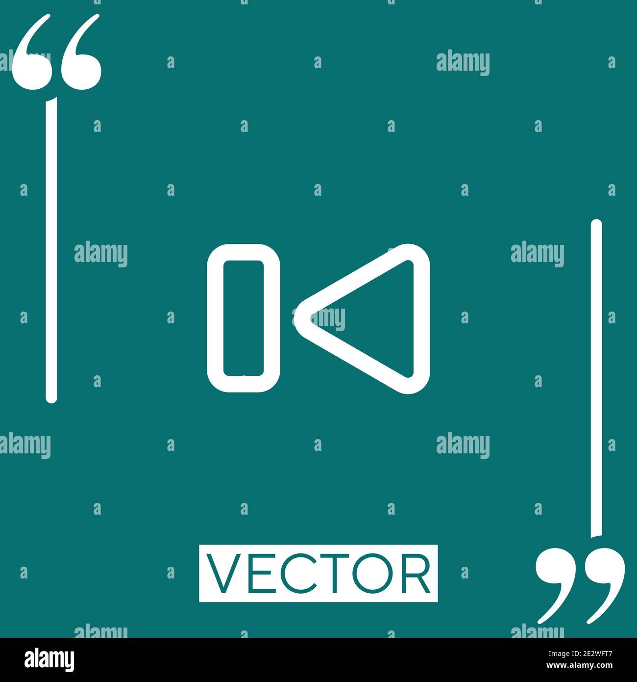 left arrow first track button outline Linear icon. Editable stroke line ...