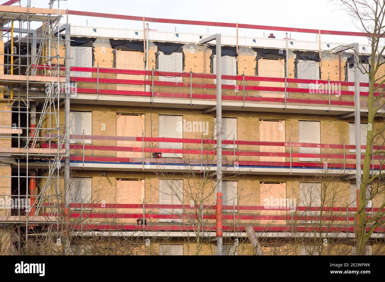 Closeup of scaffolding of a building under construction Stock Photo - Alamy