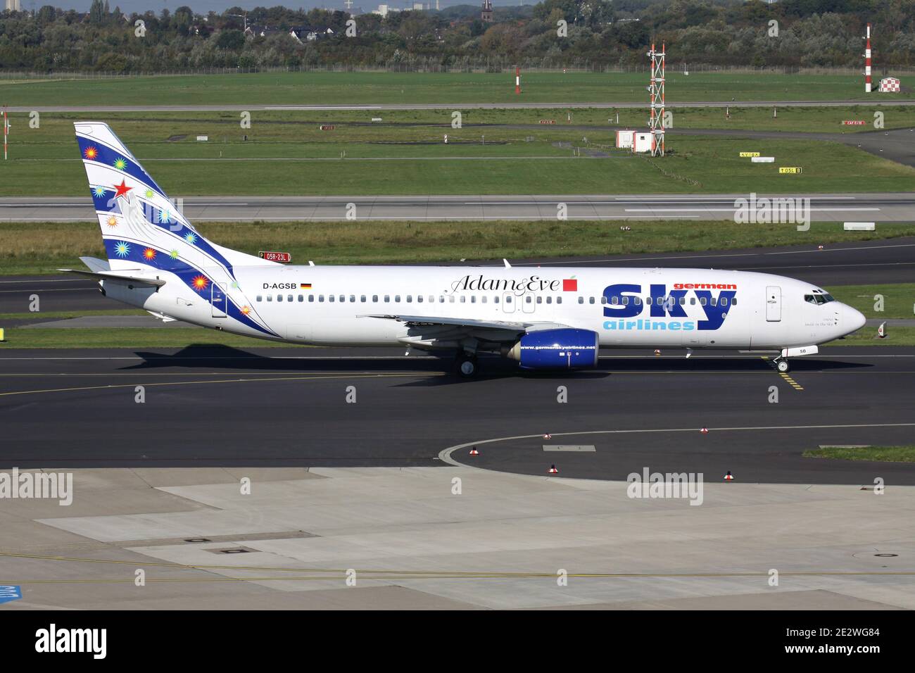 German Sky Airlines Boeing 737-800 with registration D-AGSB on taxiway ...