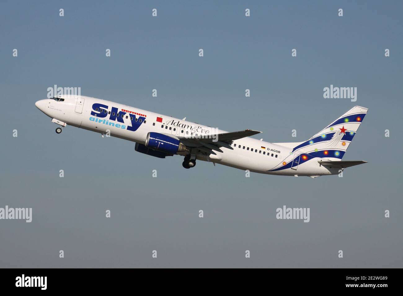 German Sky Airlines Boeing 737-800 with registration D-AGSB just ...