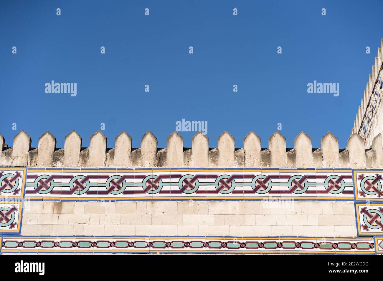 Modern arabic style building on blue sky background Stock Photo - Alamy