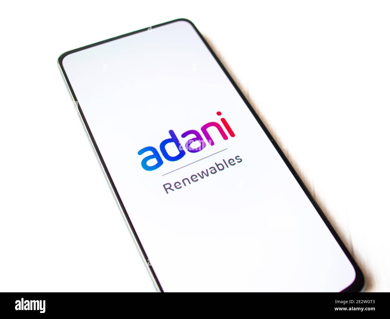 Assam, india - January 15, 2020 : Adani logo on phone screen stock ...