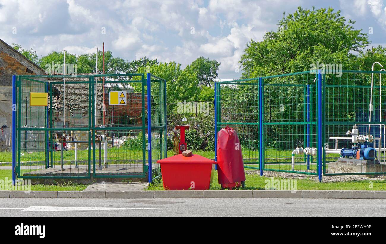 Underground lpg gas storage equipment industrial structure Stock Photo ...