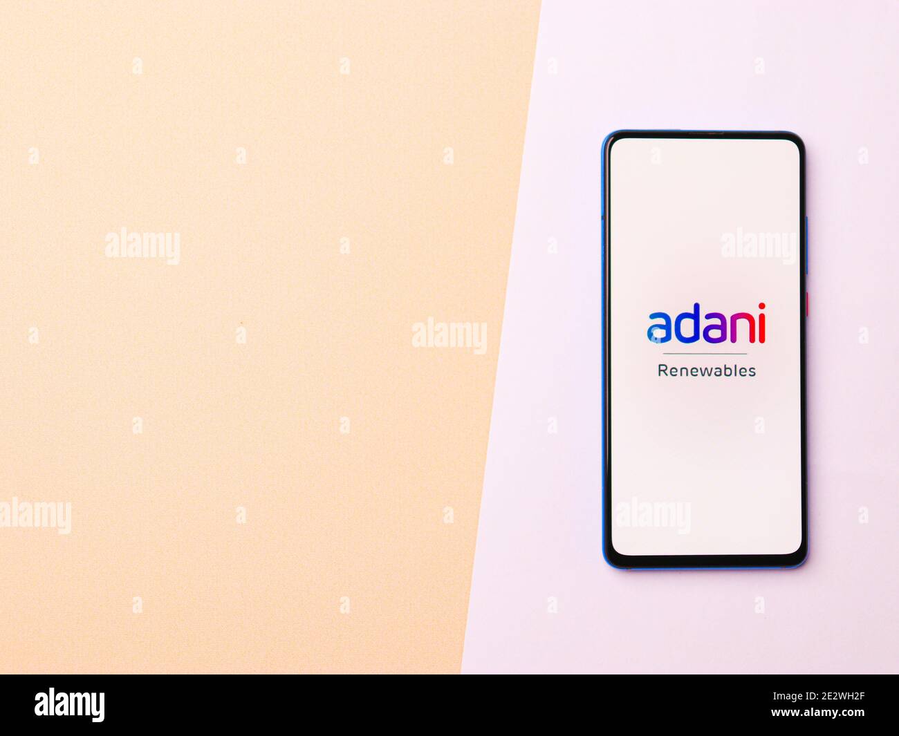 Assam, india - January 15, 2020 : Adani logo on phone screen stock ...
