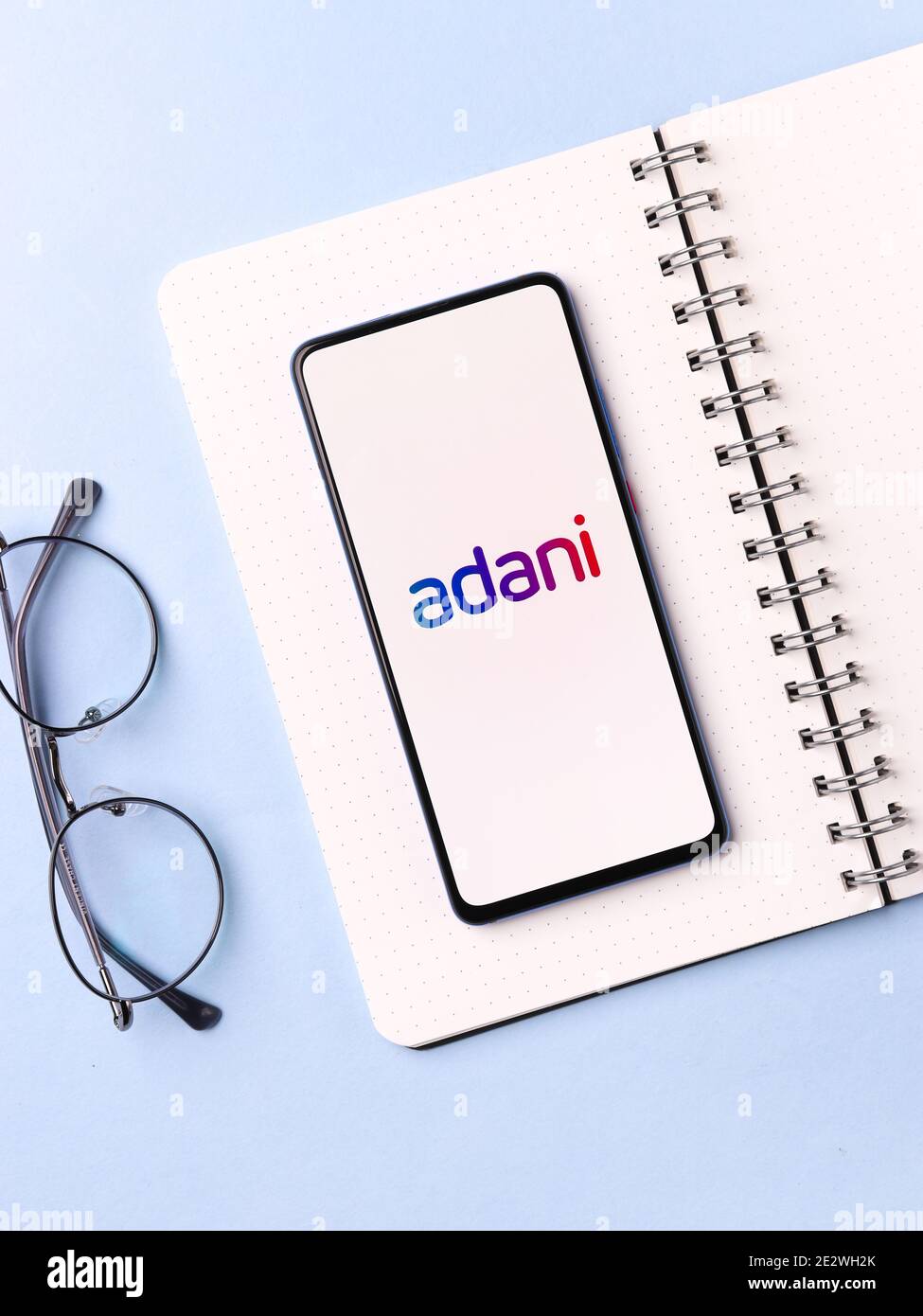 Assam, india - January 15, 2020 : Adani logo on phone screen stock ...
