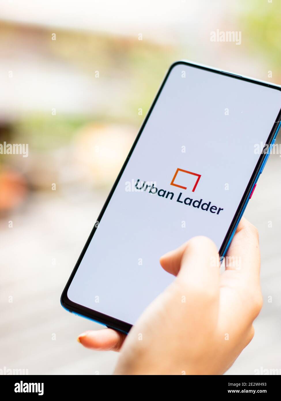 Assam, india - January 15, 2020 : Urban ladder logo on phone screen ...
