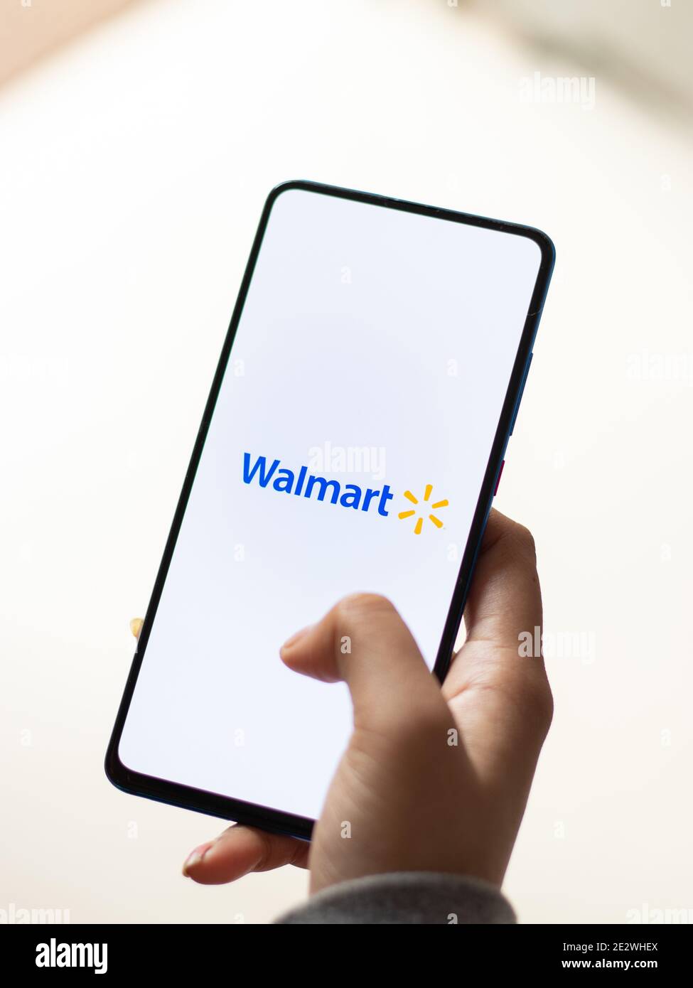 Assam, india - January 15, 2020 : Walmart logo on phone screen stock ...