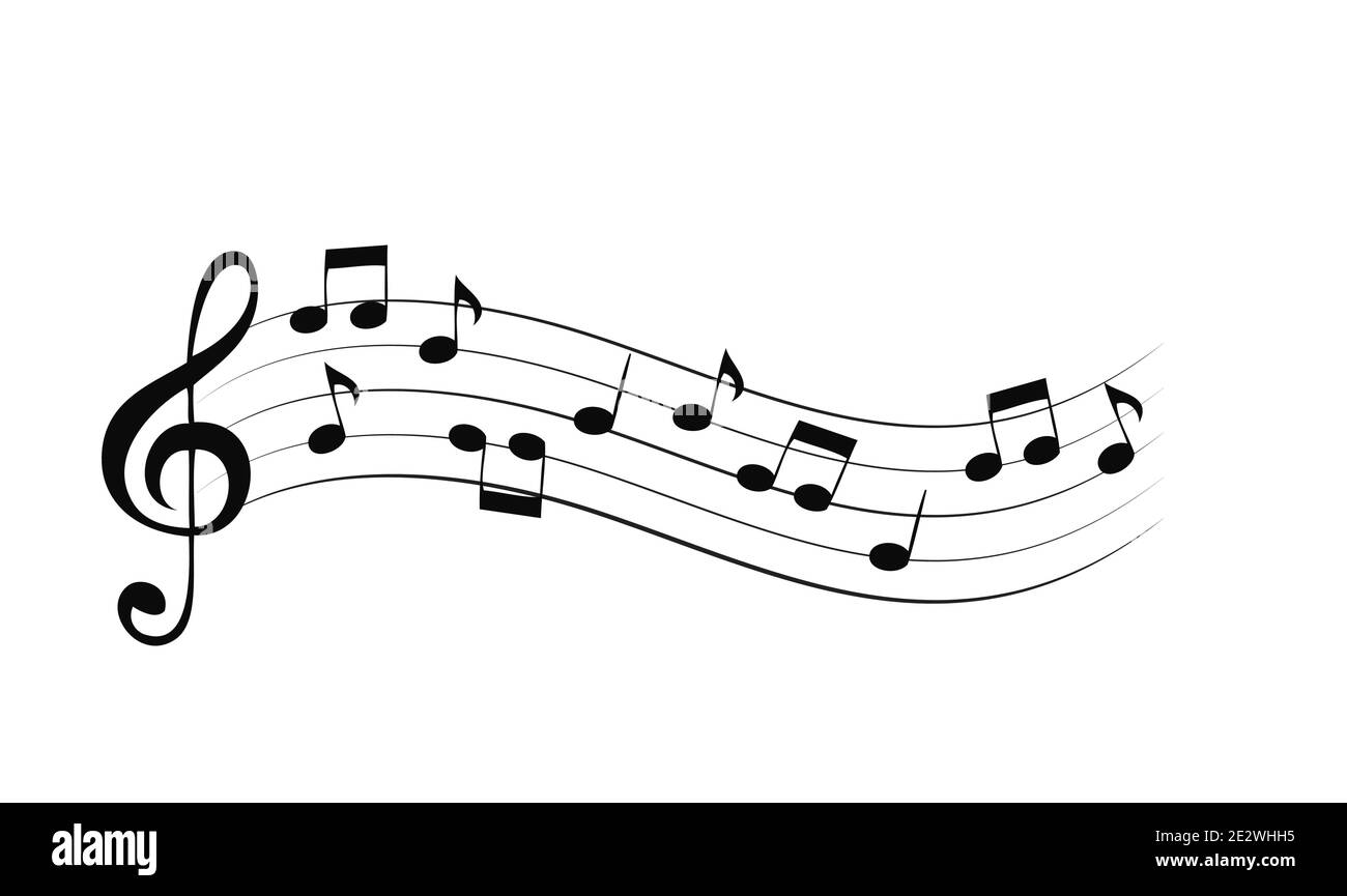 Music Notes Isolated on White. Vector Illustration Stock Vector Image ...