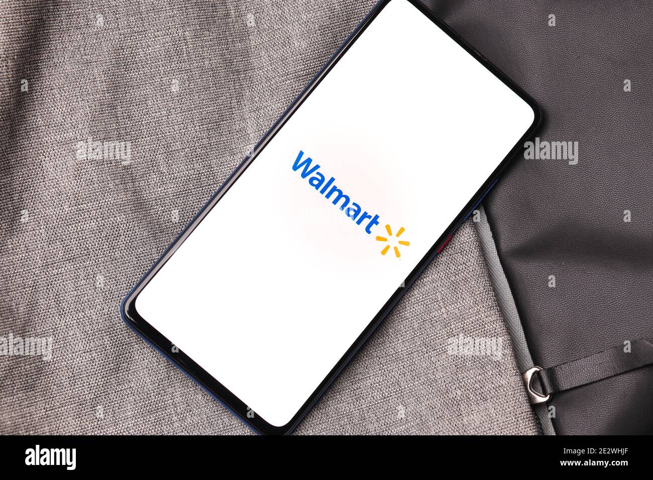 Assam, india - January 15, 2020 : Walmart logo on phone screen stock ...