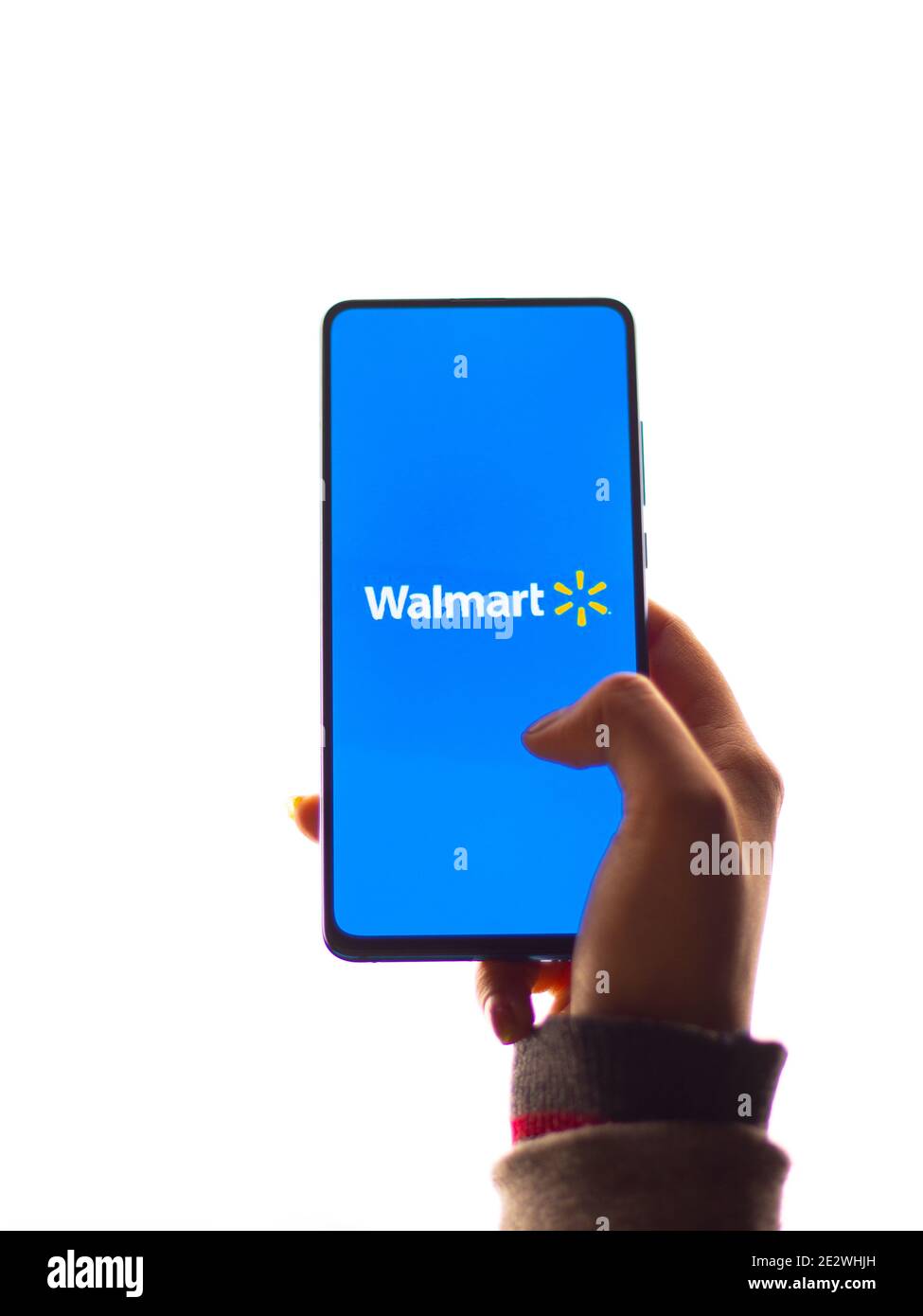 Assam, india - January 15, 2020 : Walmart logo on phone screen stock ...