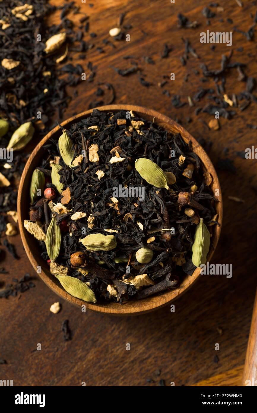 Organic Dry Chai Tea Mix in a Bowl Stock Photo - Alamy