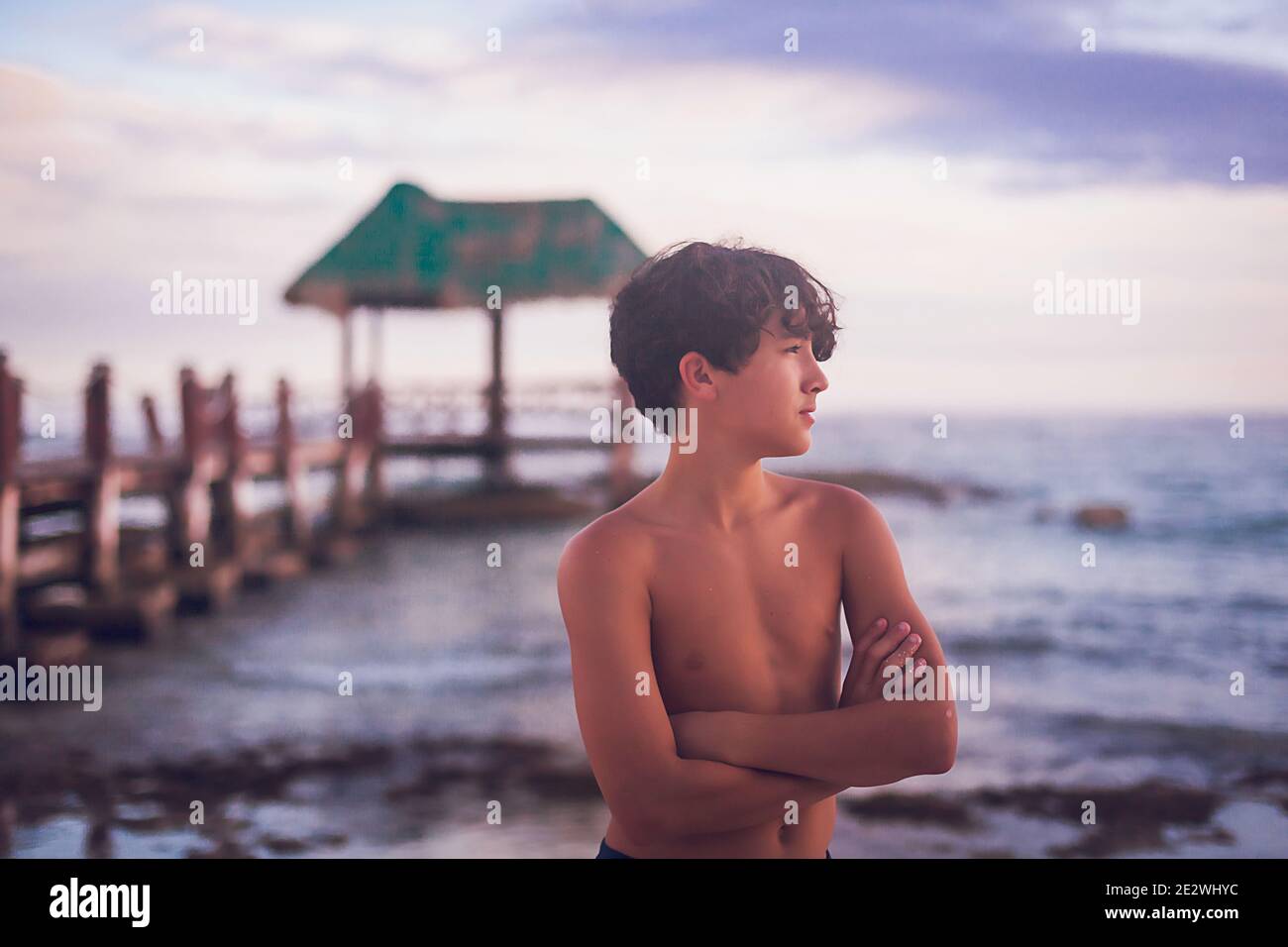 Teen Boy Swim Trunks Fall Off