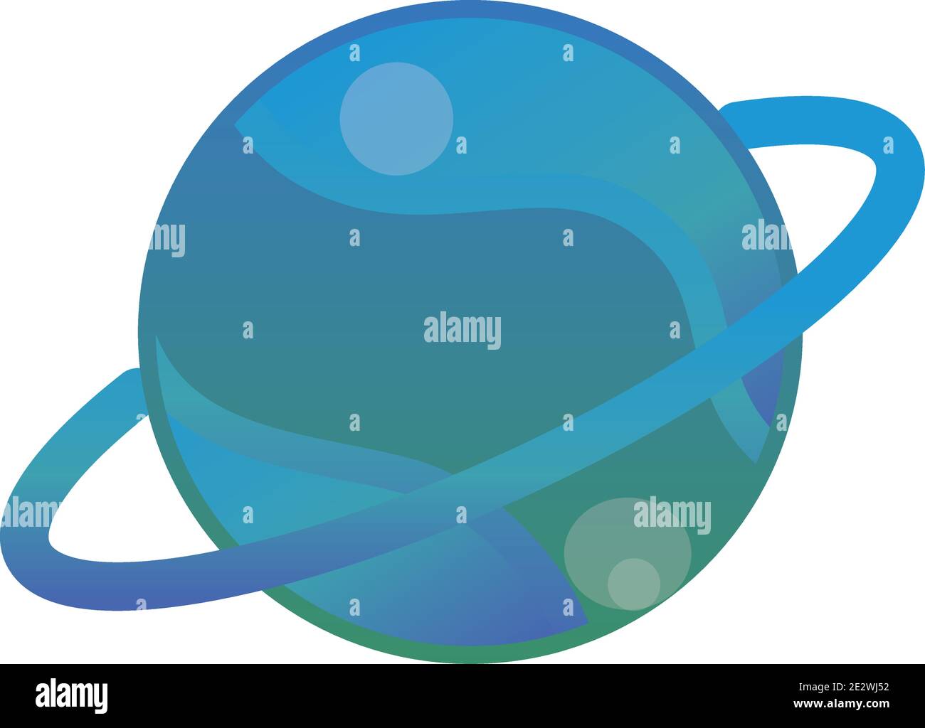 space solar system planet with ring around, icon style vector ...