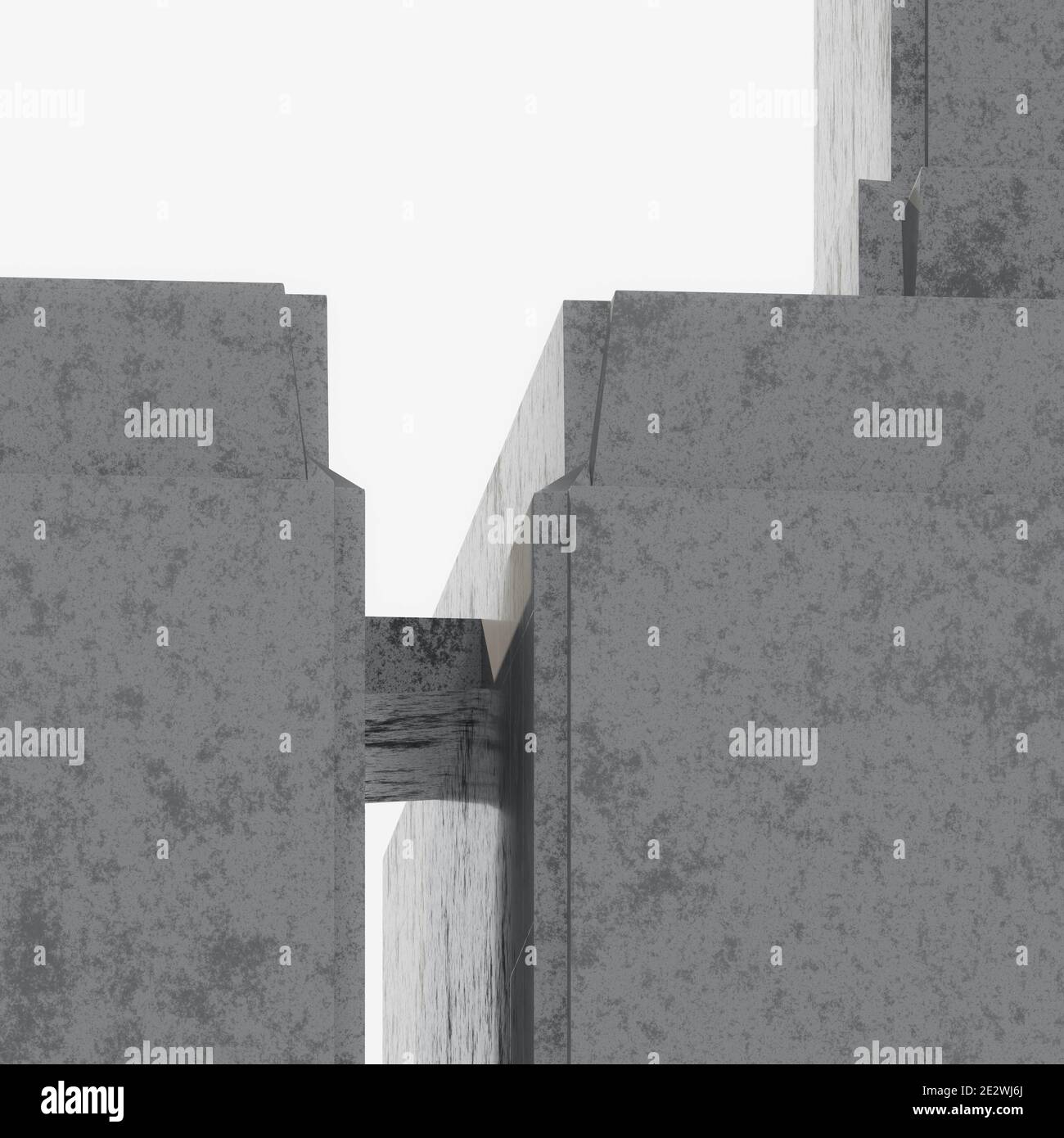 abstract architecture concrete modern design building 3d render ...