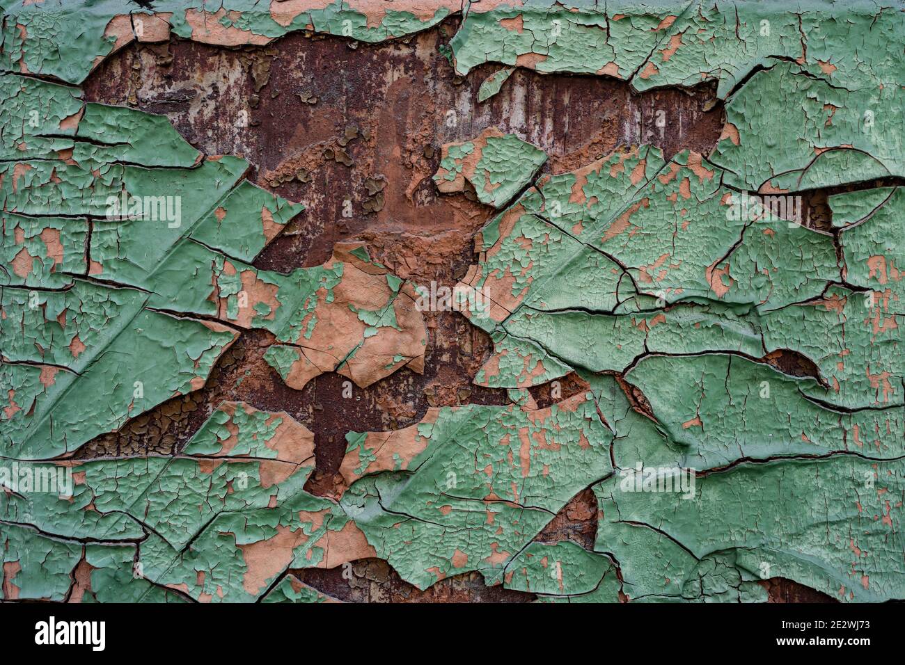 Green rusty grunge metal background or texture with scratches and ...