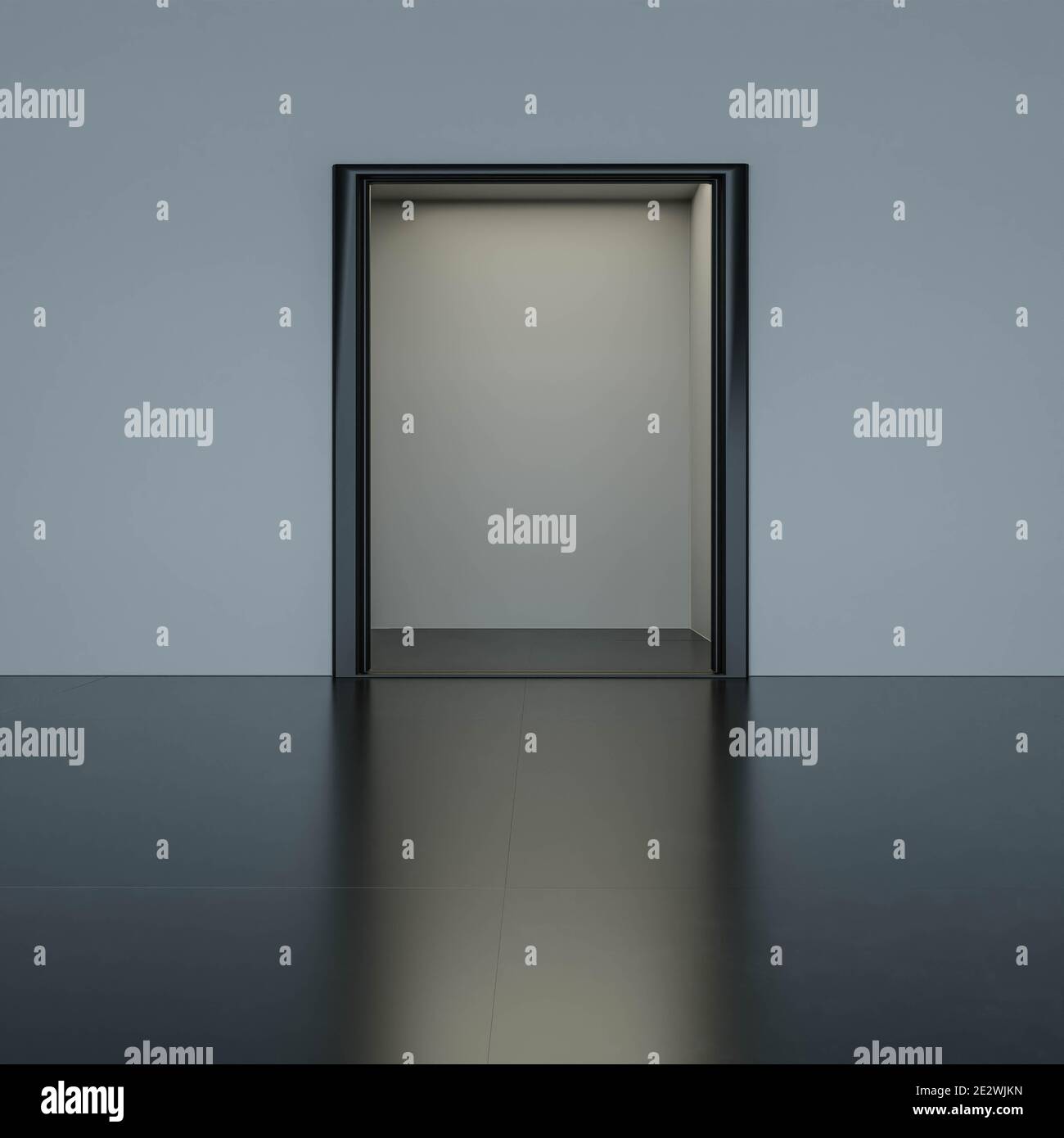 abstract door in dark room with moderate warm low key lighting and ...