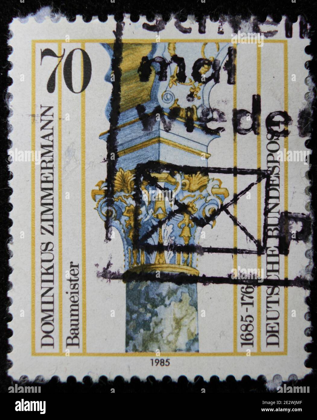 ISTANBUL, TURKEY - DECEMBER 26, 2020: German stamp shows Dominikus ...