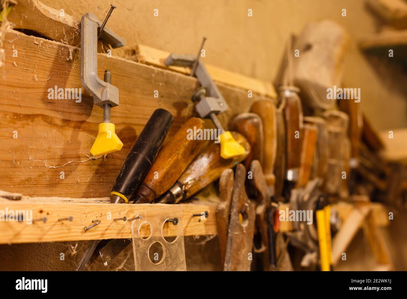 old garage full of tools and stuff Stock Photo - Alamy