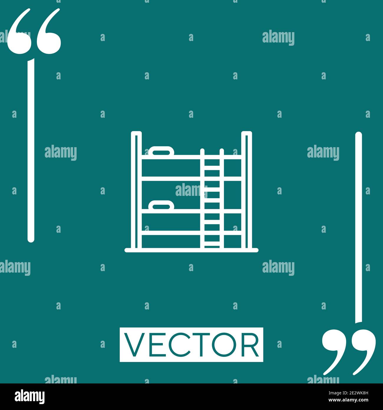 bunk vector icon Linear icon. Editable stroke line Stock Vector Image ...