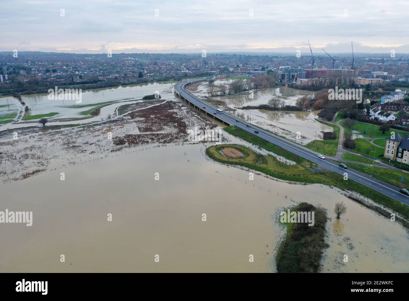 Aerial flooding uk january 2021 hi-res stock photography and images - Alamy