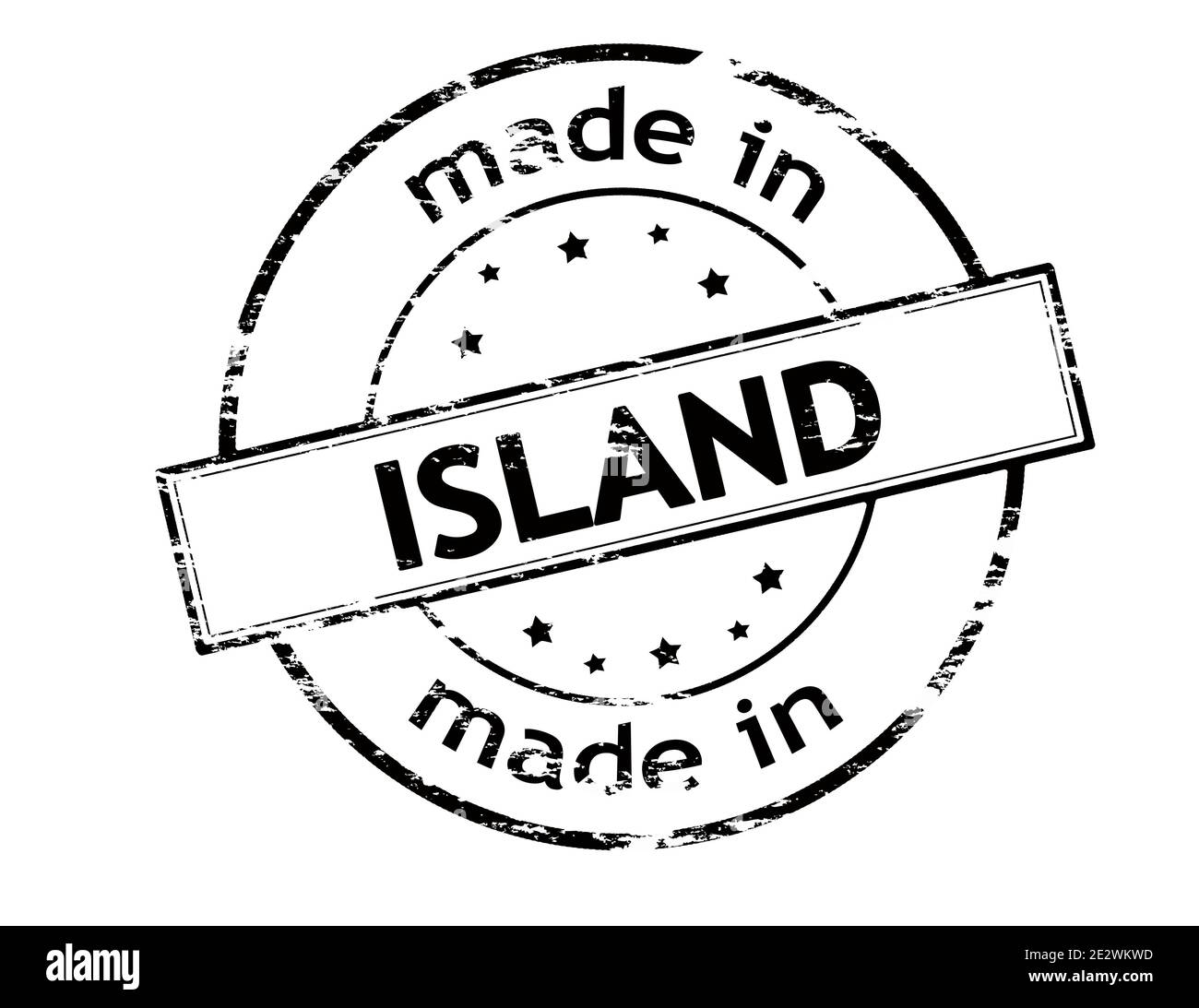 Rubber stamp with text made in Island inside, vector illustration Stock ...