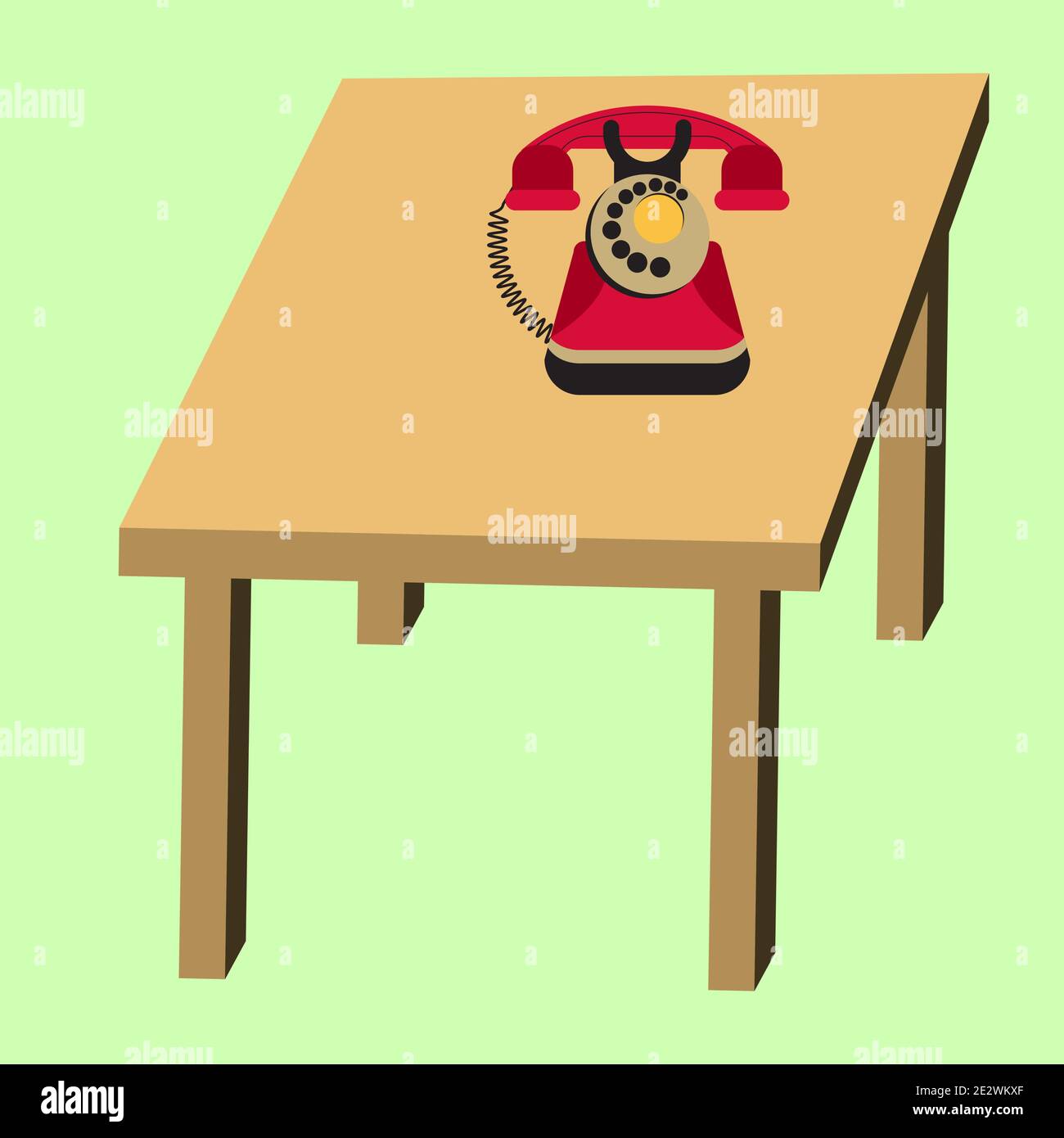 Office workplace on phone Stock Vector Images - Alamy