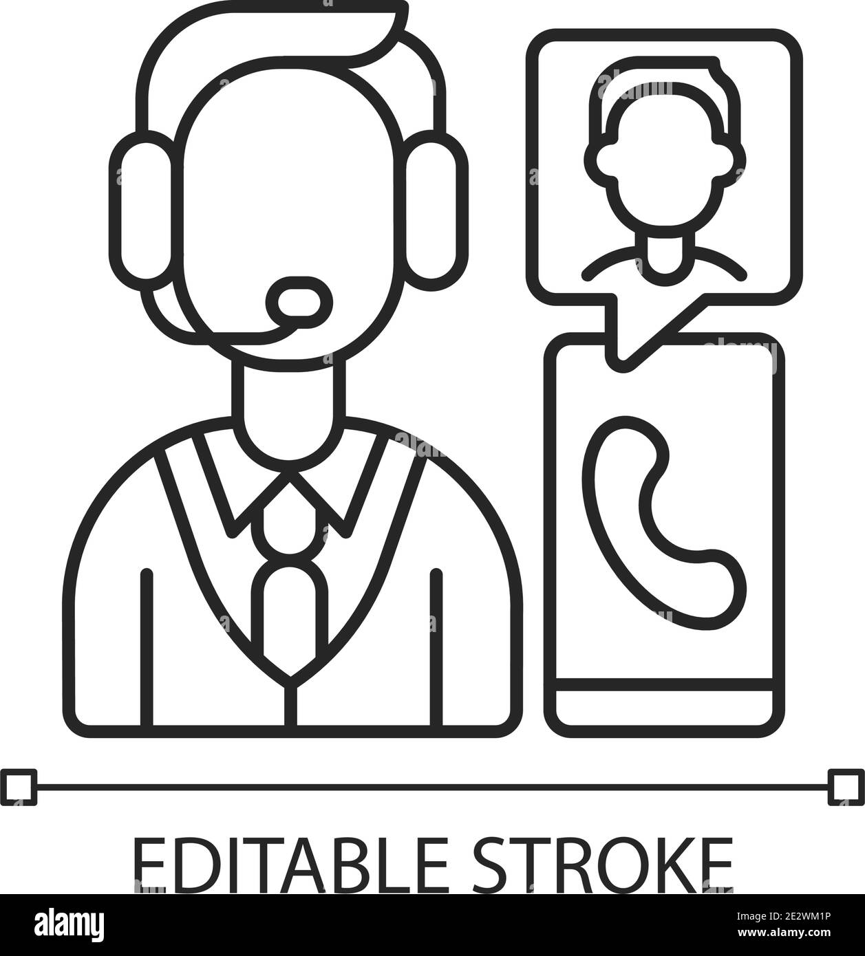 Customer service department linear icon Stock Vector Image & Art - Alamy