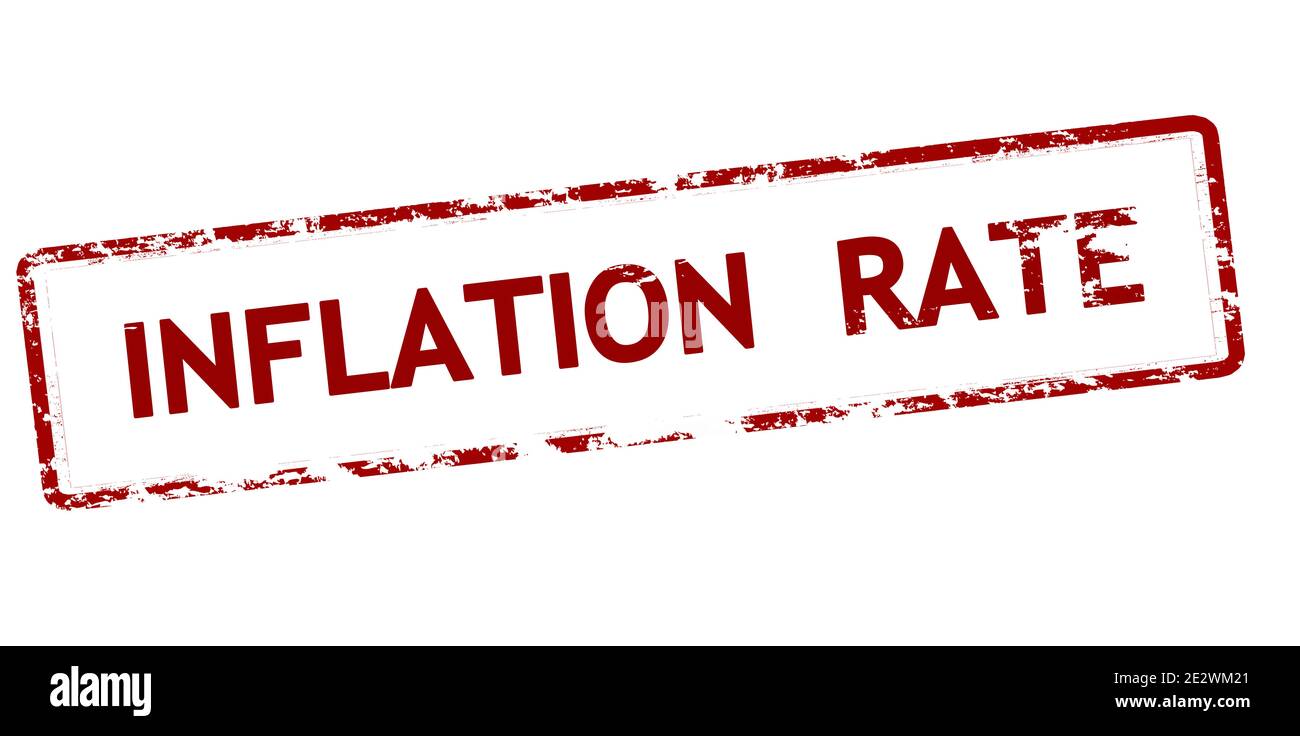 Rubber stamp with text inflation rate inside, vector illustration Stock ...