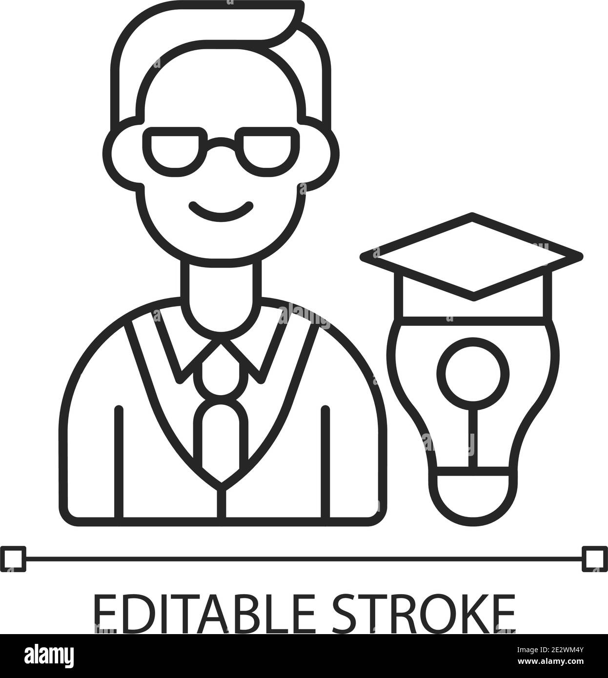 Educational management linear icon Stock Vector Image & Art - Alamy