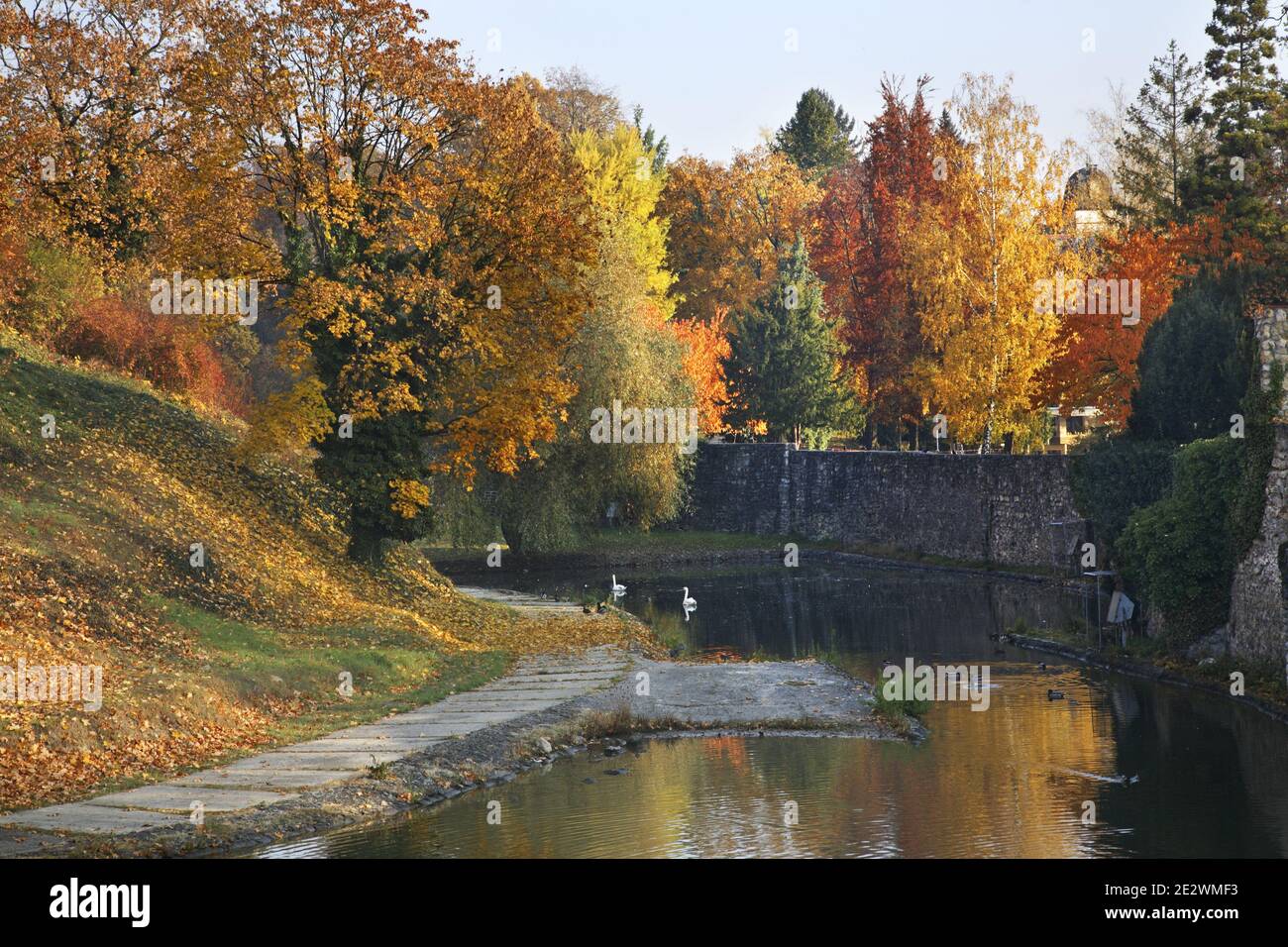 Park of Bojnice castle. Slovakia Stock Photo - Alamy