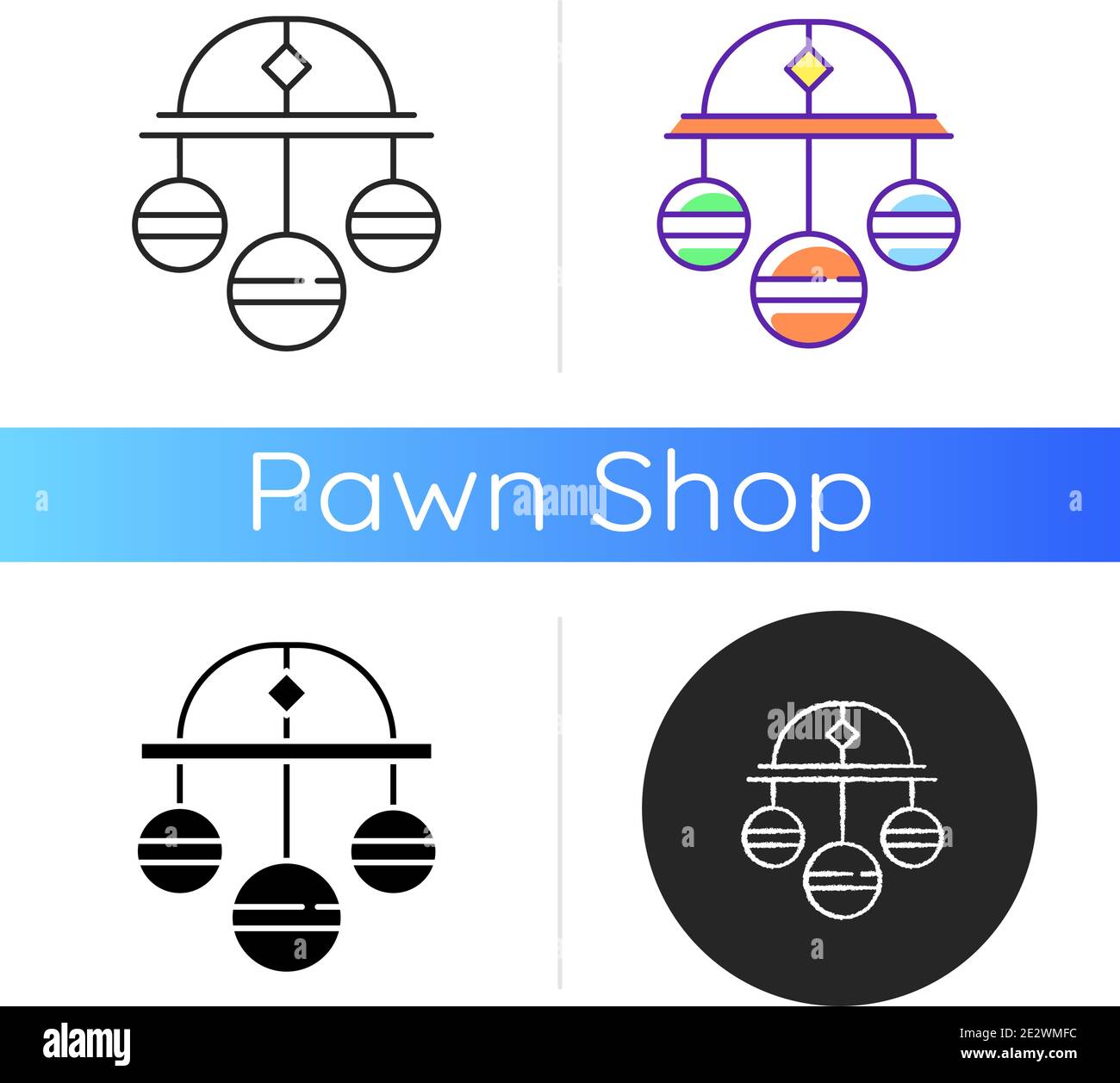 Pawn symbol linear icon Stock Vector Images - Alamy