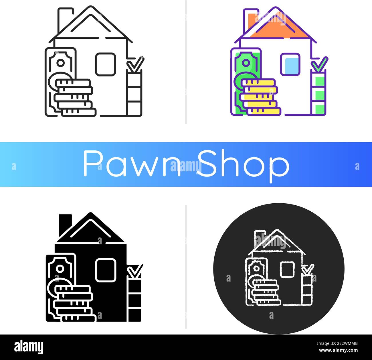 Pawn house Stock Vector Images - Alamy