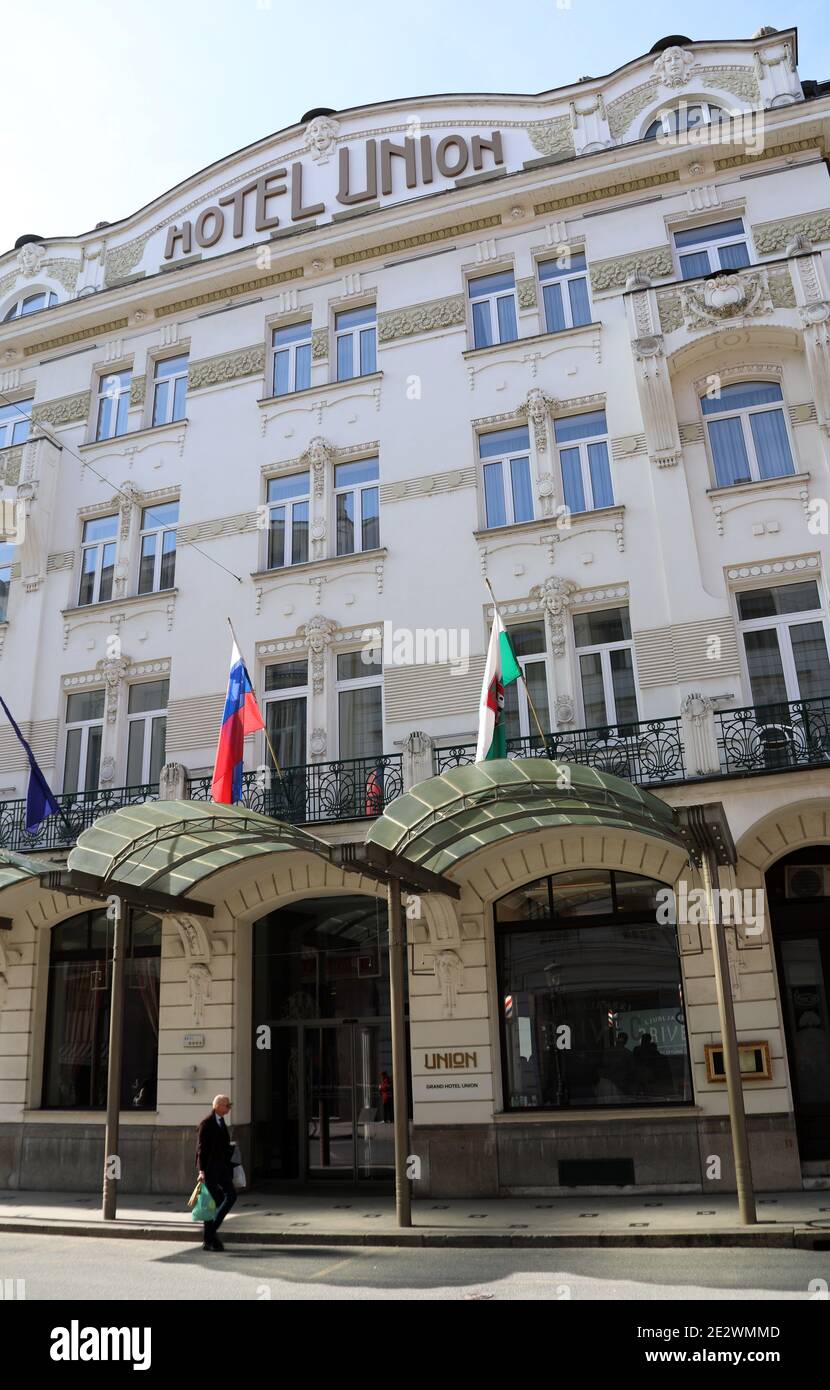 Hotel Union in Ljubljana Stock Photo - Alamy