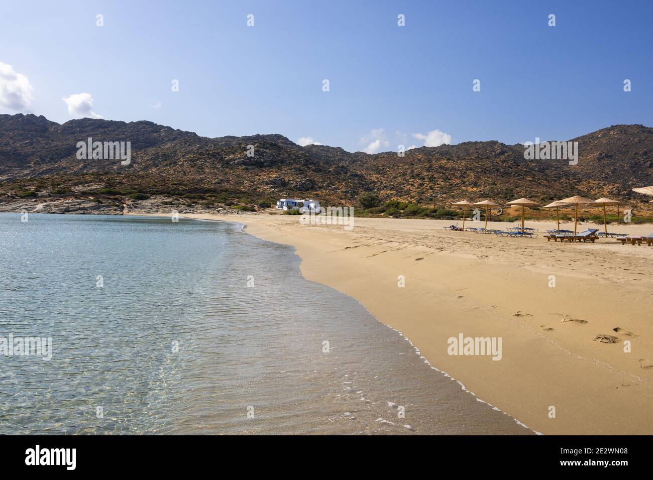 Manganari beach on Ios island, one of the most picturesque beaches with ...