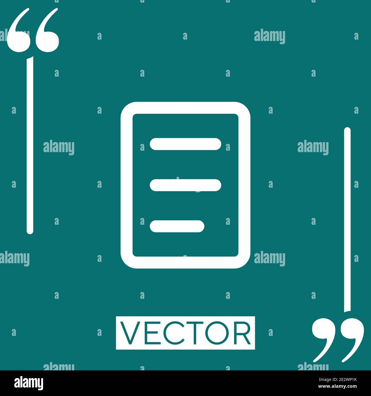 file outline with text lines vector icon Linear icon. Editable stroke ...