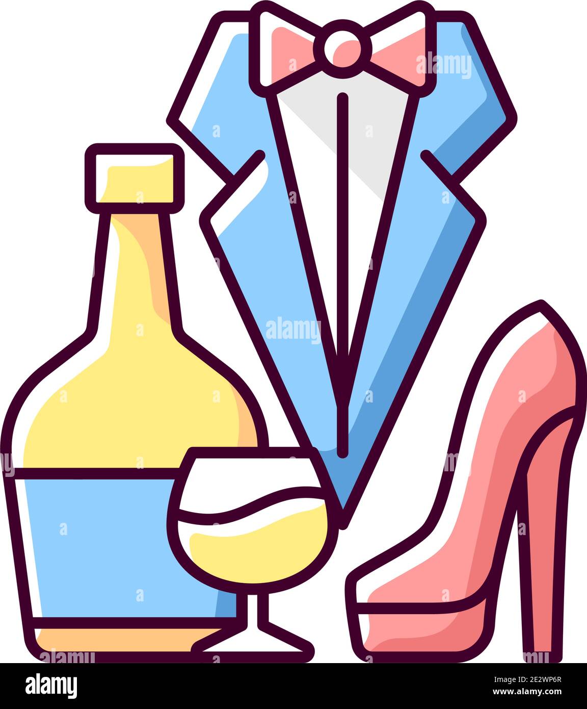 Bachelor party RGB color icon Stock Vector Image & Art - Alamy
