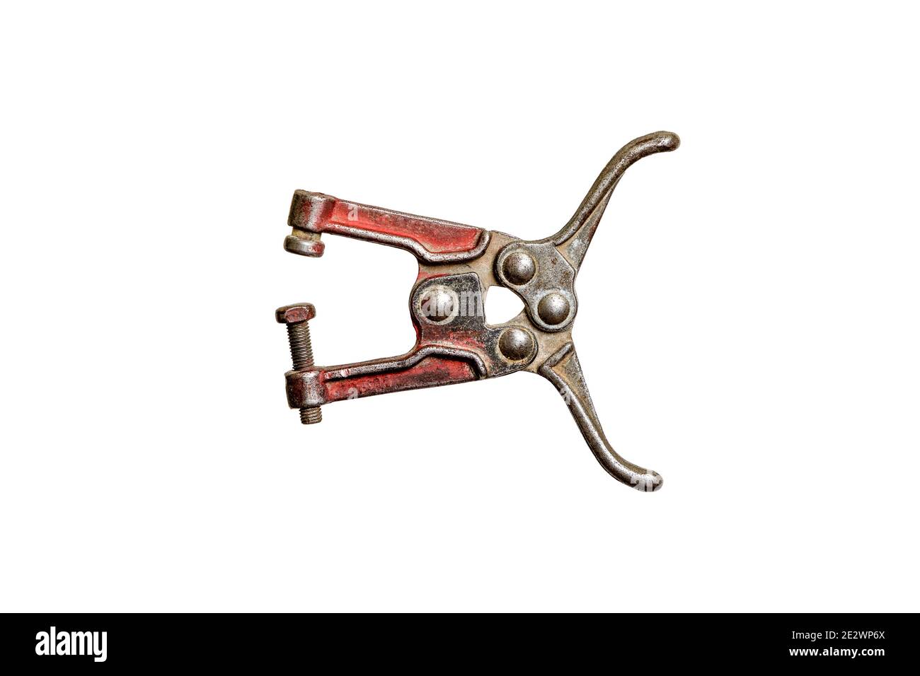 Antique vise on solid white background Stock Photo - Alamy