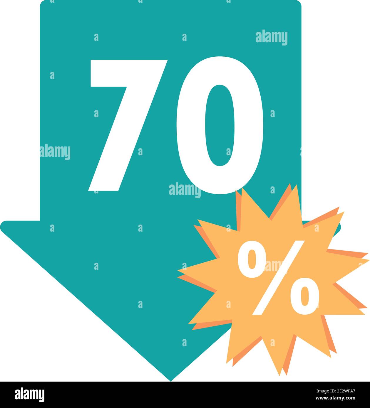 sale offer discount down arrow tag over white background vector ...