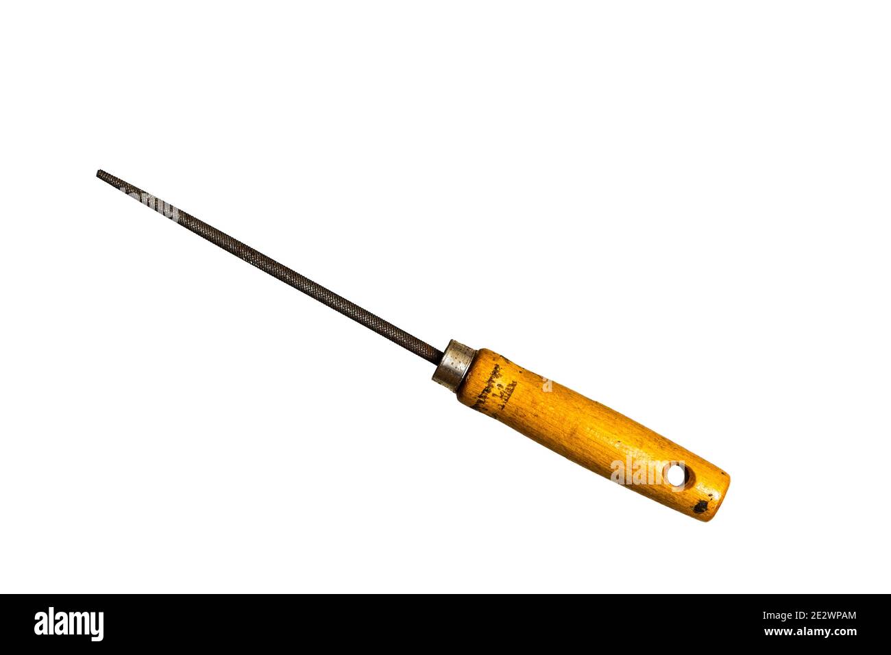Antique rat rail file on a solid white background Stock Photo - Alamy