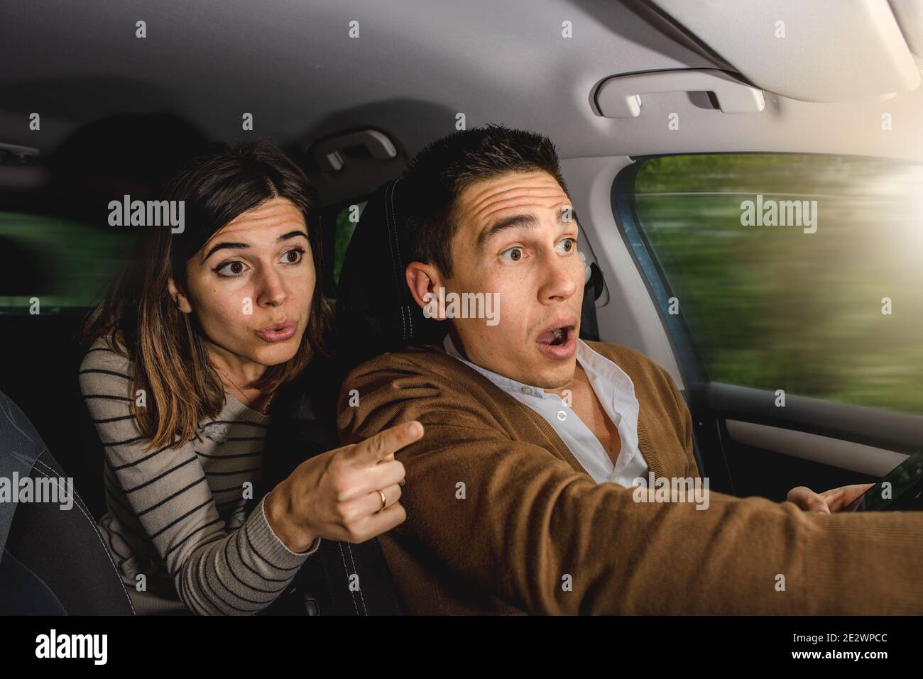 Scared passenger hi-res stock photography and images - Alamy