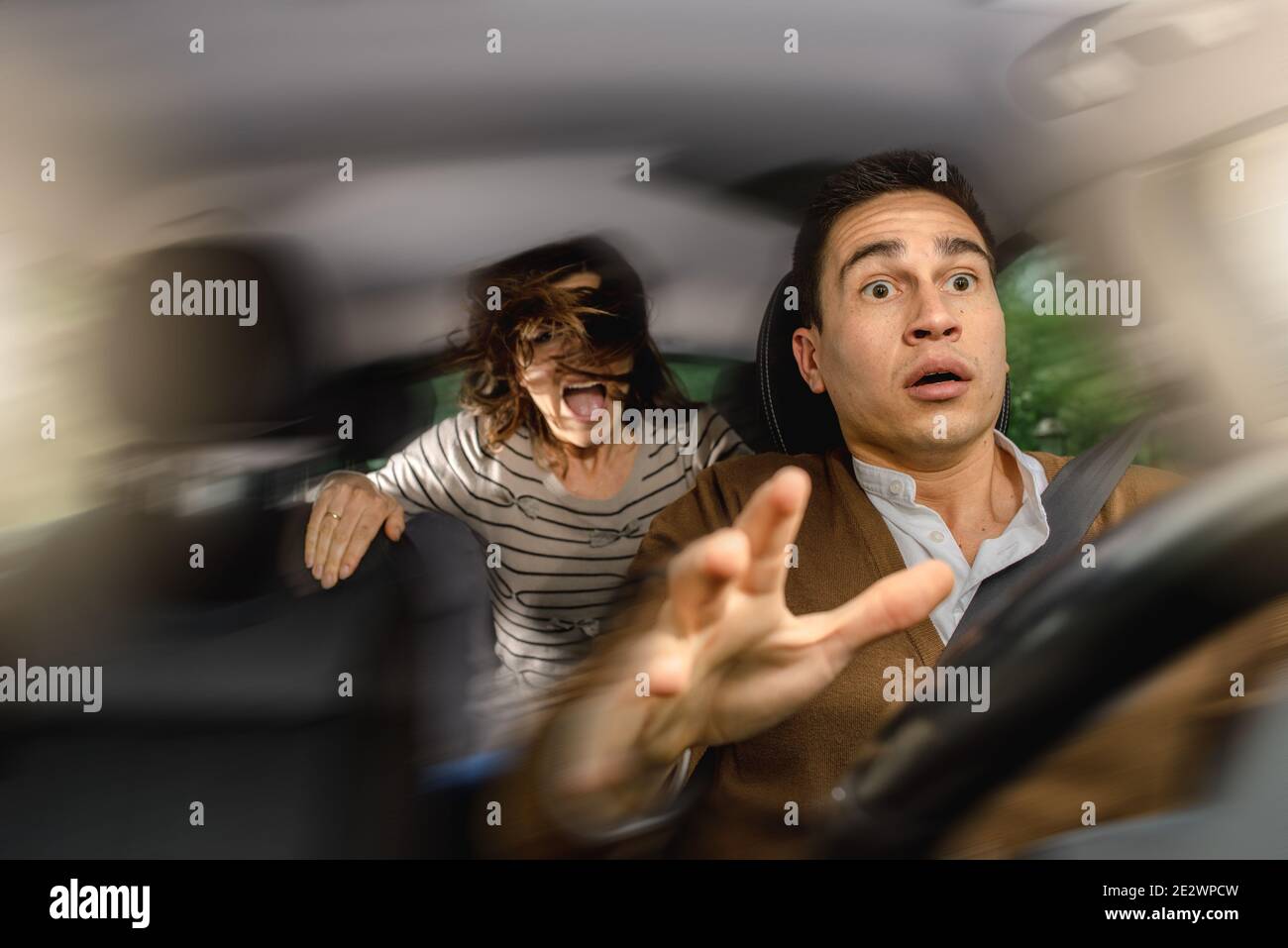 Scared passenger hi-res stock photography and images - Alamy