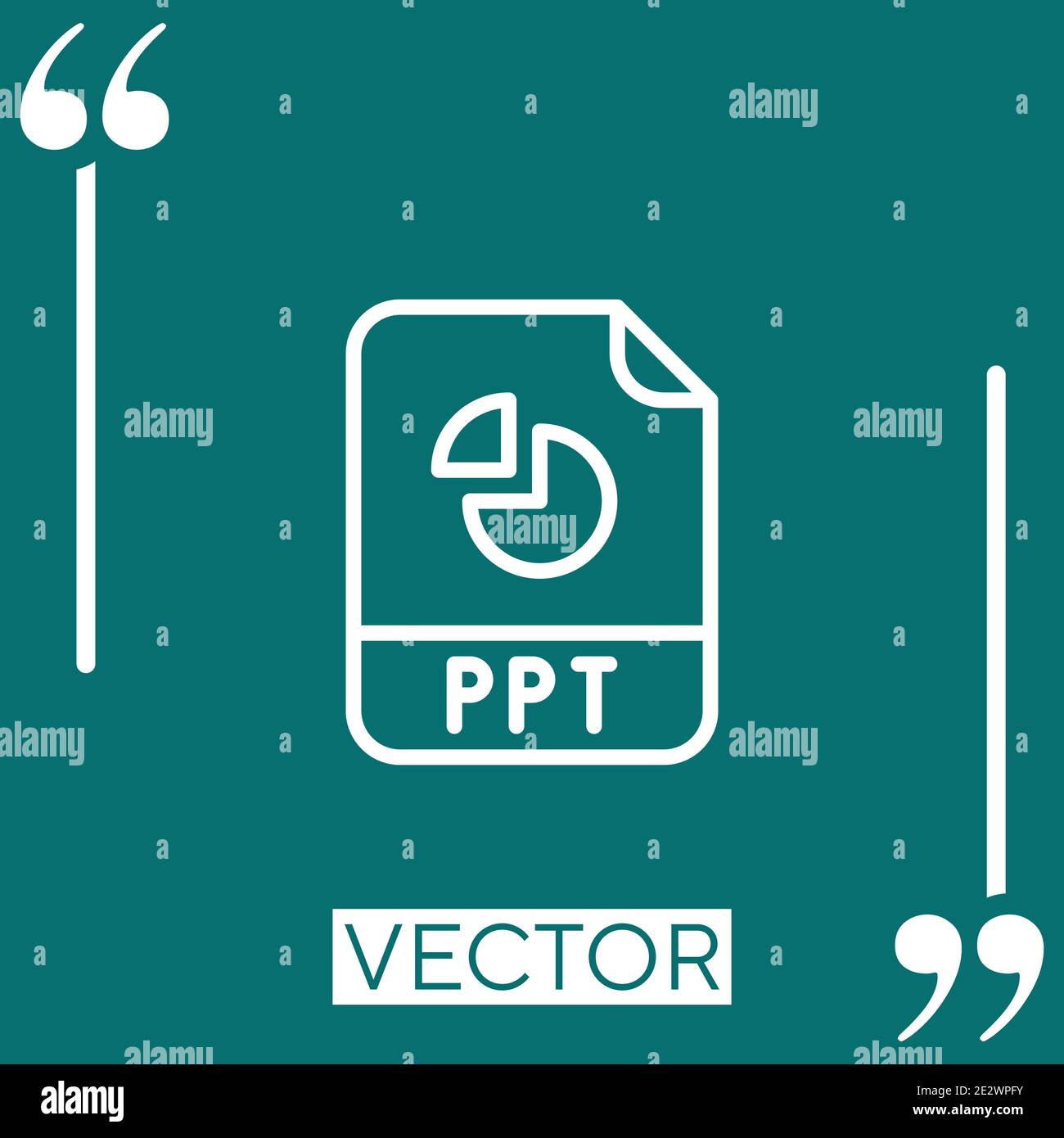 ppt vector icon Linear icon. Editable stroke line Stock Vector Image ...