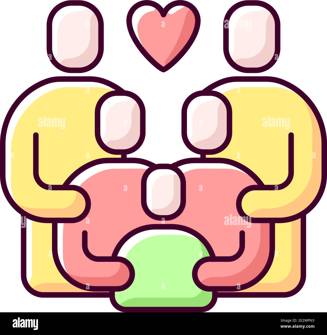 Family reunion RGB color icon Stock Vector Image & Art - Alamy