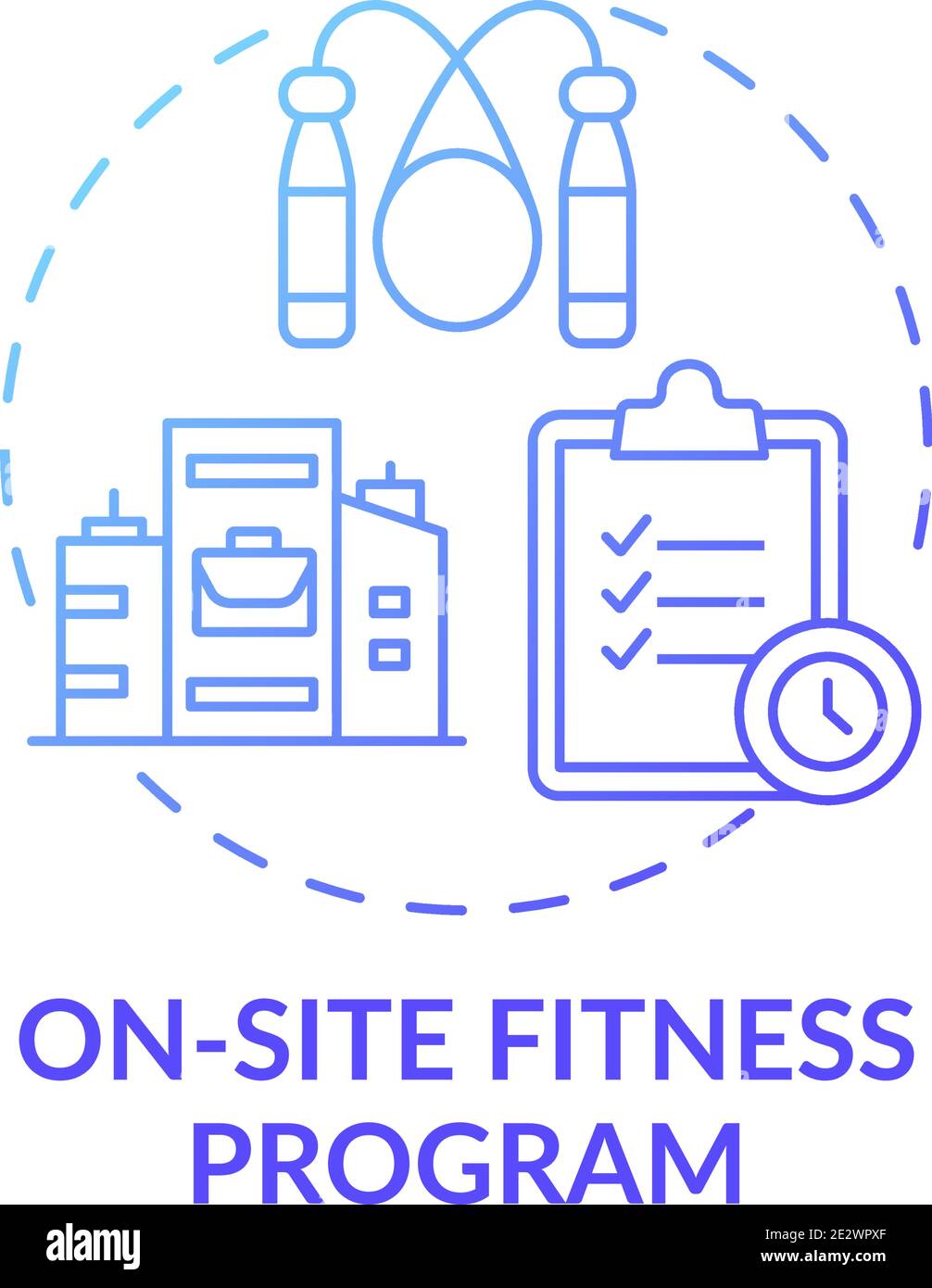 On-site fitness program concept icon Stock Vector Image & Art - Alamy
